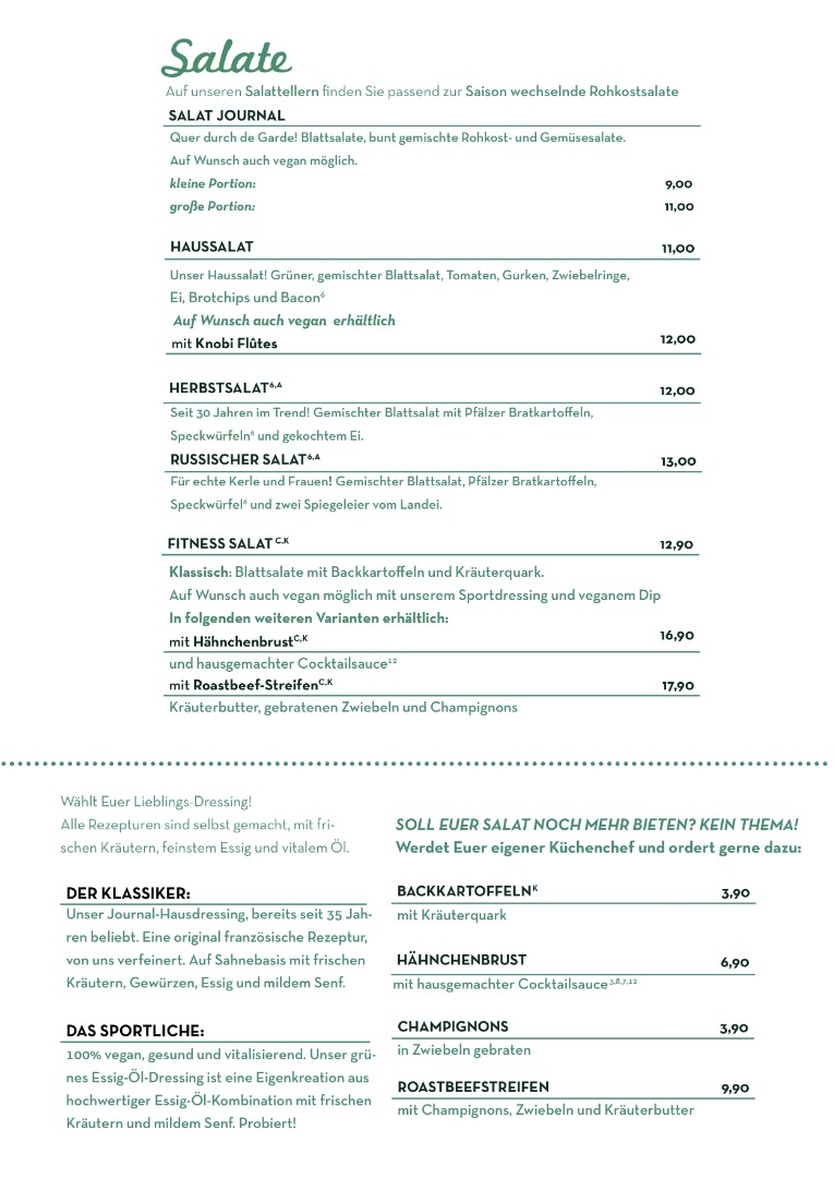 Speisekarte Café Restaurant Le Journale In Berlin – IAPFDB